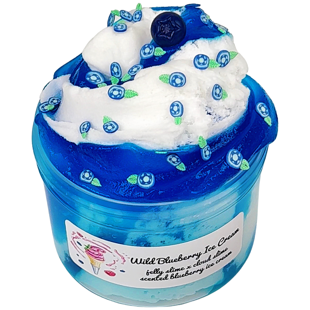 Wild Blueberry Ice Cream cloud slime and jelly slime 6 jar – Slime ...